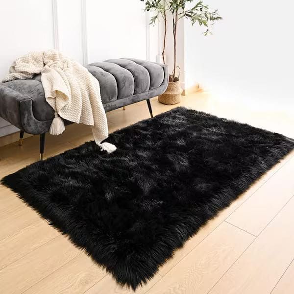 Sheep Fur Rug/Centerpiece 5x3 Ft